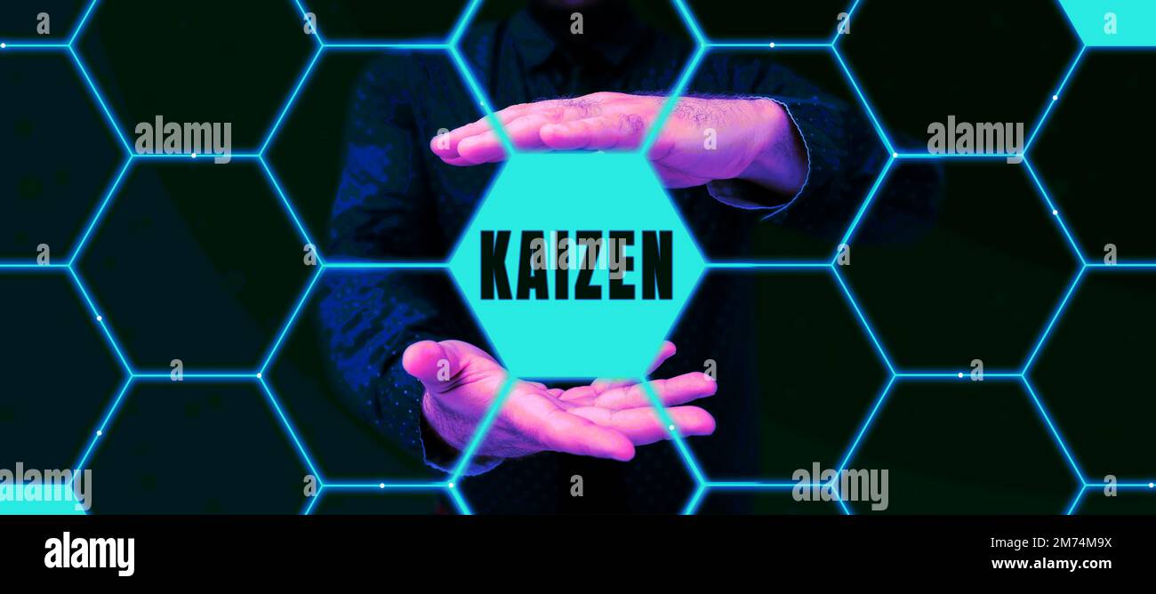 Conceptual display Kaizen. Business showcase a Japanese business ... Conceptual display Kaizen. Business showcase a Japanese business ...
