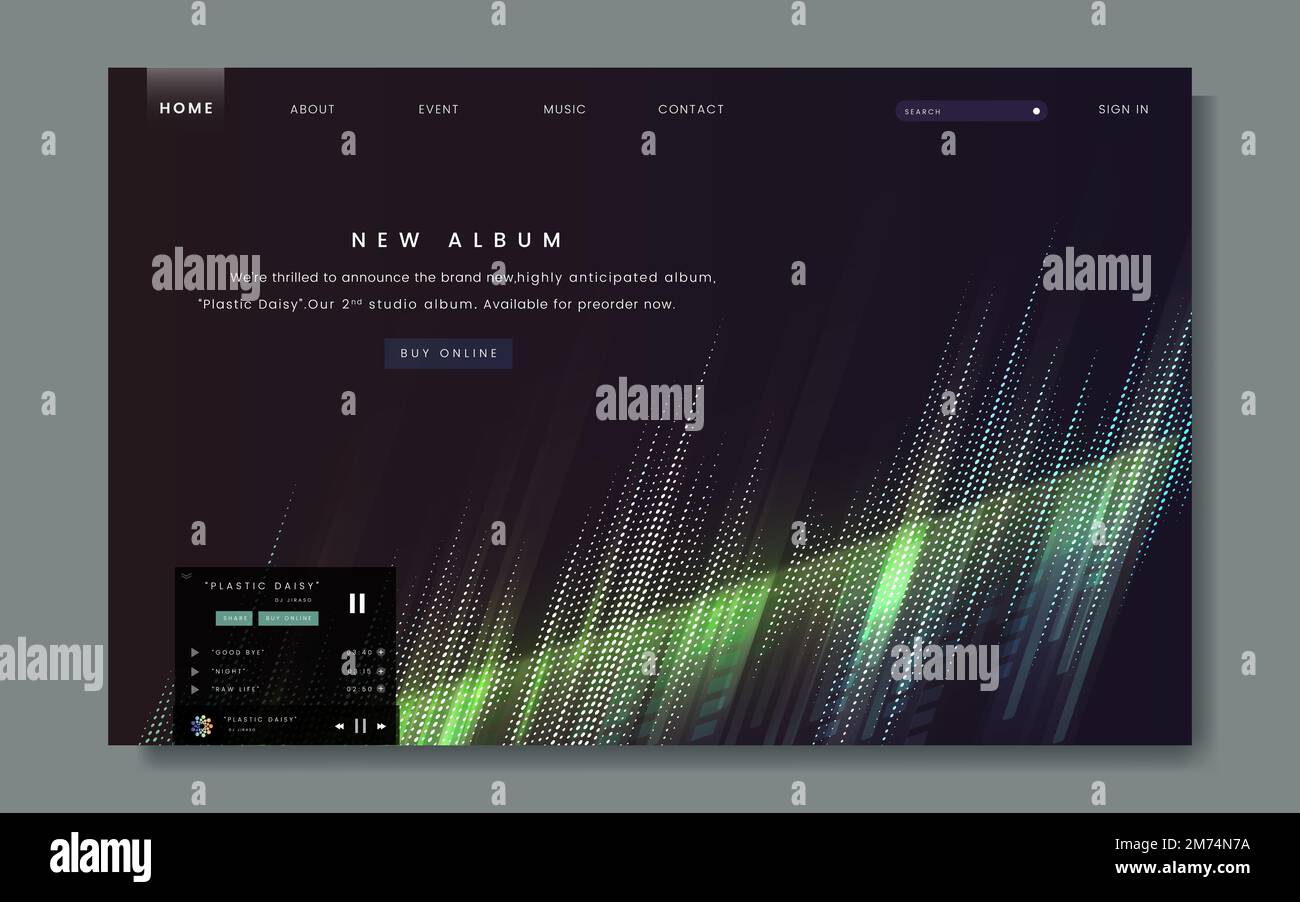 Abstract illustrated music design hi-res stock photography and images ...