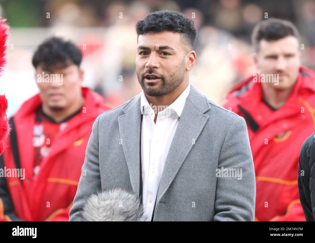 January 7, 2023, Kawasaki, Japan - All Blacks star player Richie Mounga ...