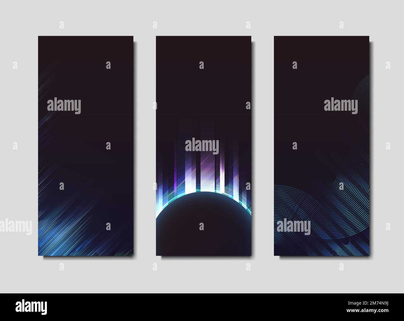 Gradient neon light poster vector set Stock Vector Image & Art - Alamy