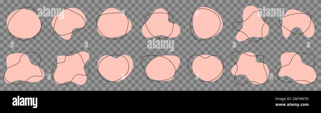 Organic abstract shapes. Vector illustration isolated on transparent ...