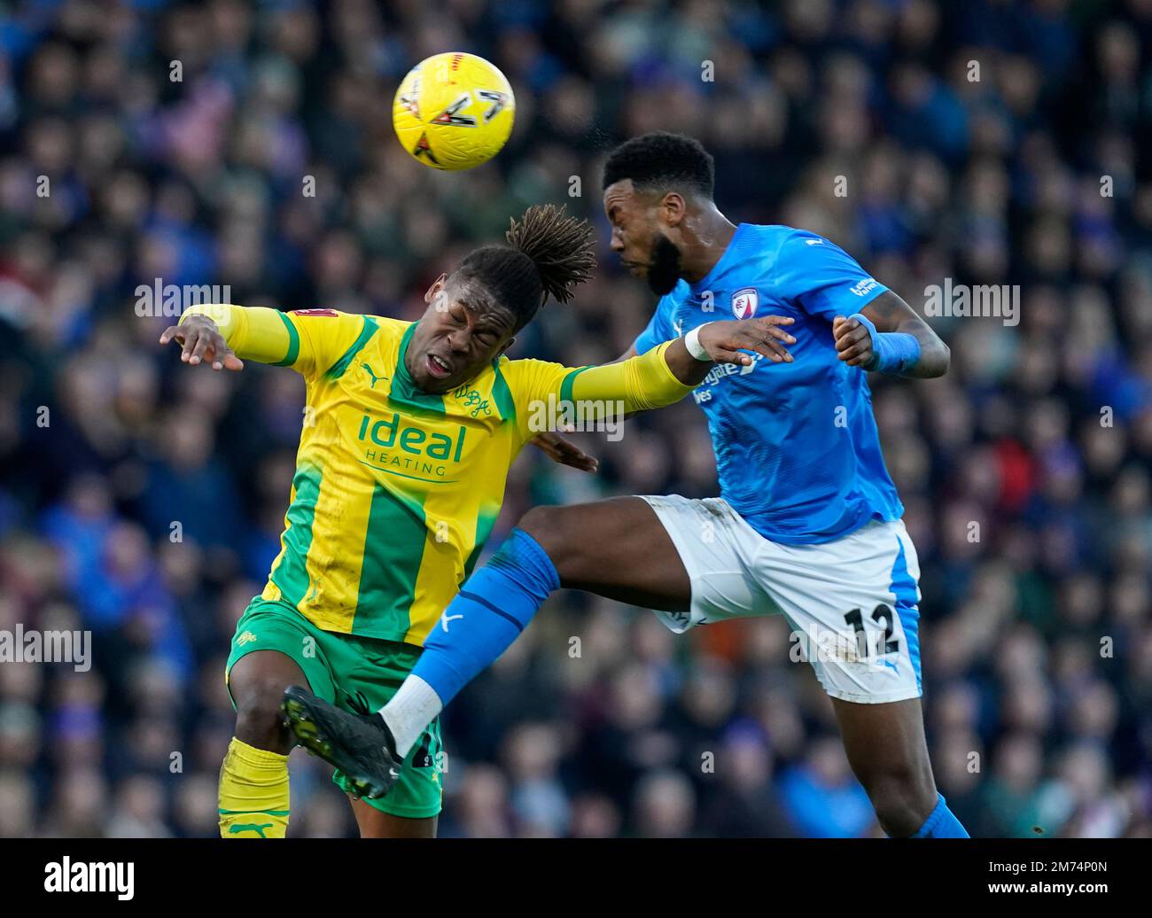 Chesterfield, UK. 7th Jan, 2023. Brandon Thomas-Asante of West Bromwich ...