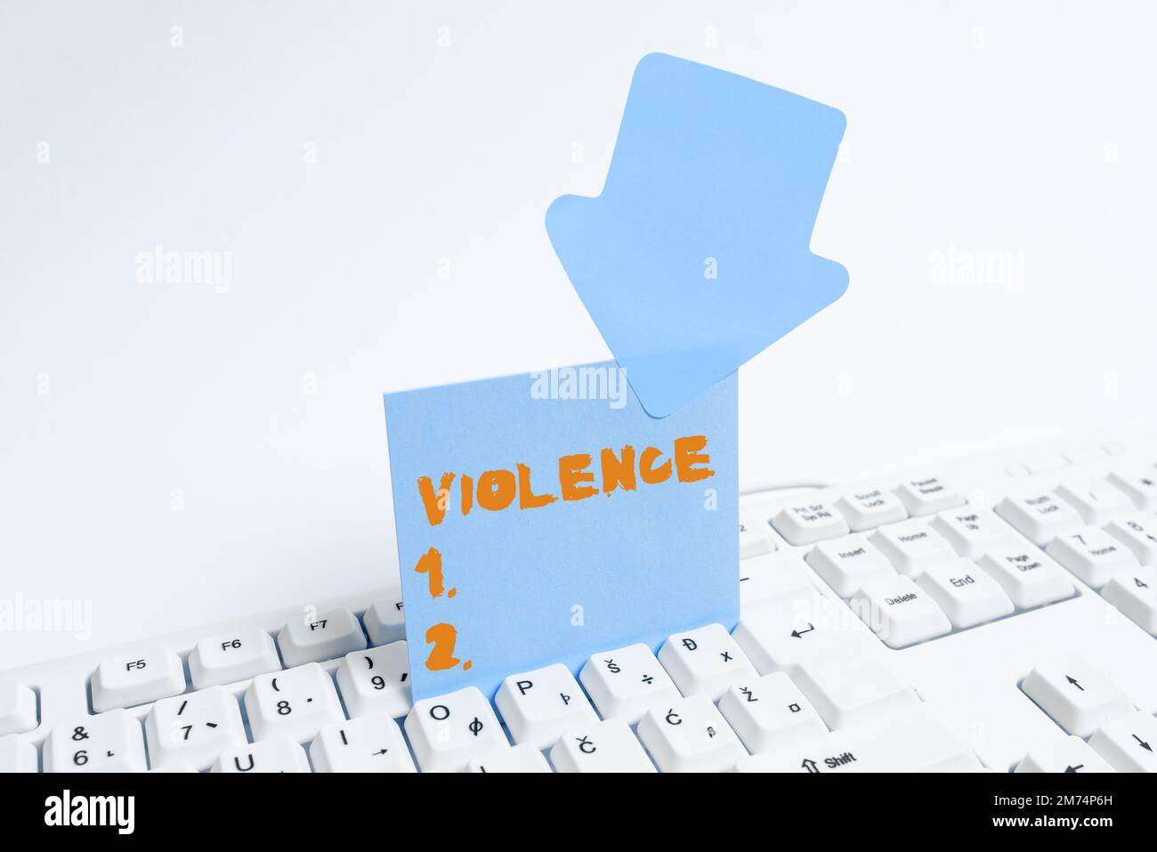 Sign displaying Violence. Word Written on the use of physical force to ...