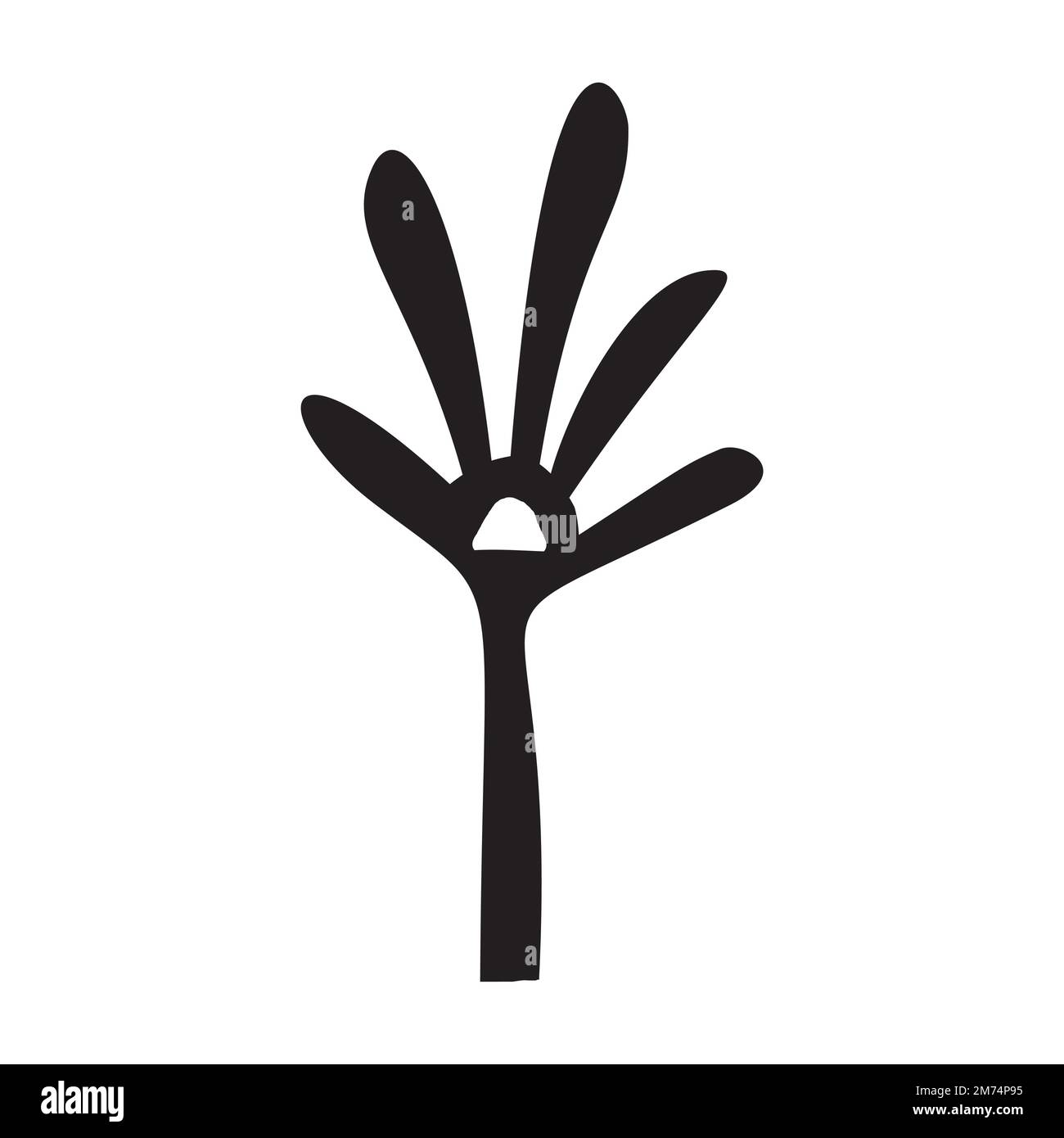 Lowbrow tree vector illustration. Doodle of forest plant graphic Stock ...