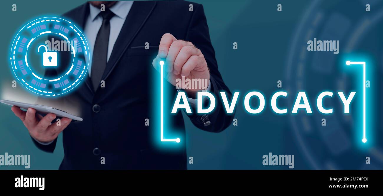 Writing displaying text Advocacy. Business idea Profession of legal ...