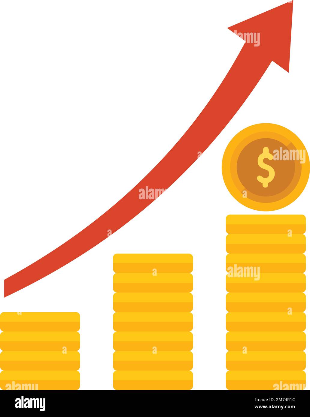 Grow monetize icon flat vector. Mobile strategy. Check earning isolated ...