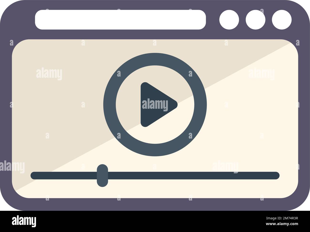 Online web player icon flat vector. Class distance. Study course ...