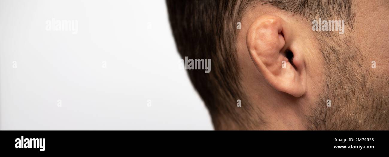 Fracture of pinna close-up photography with copy space Stock Photo - Alamy