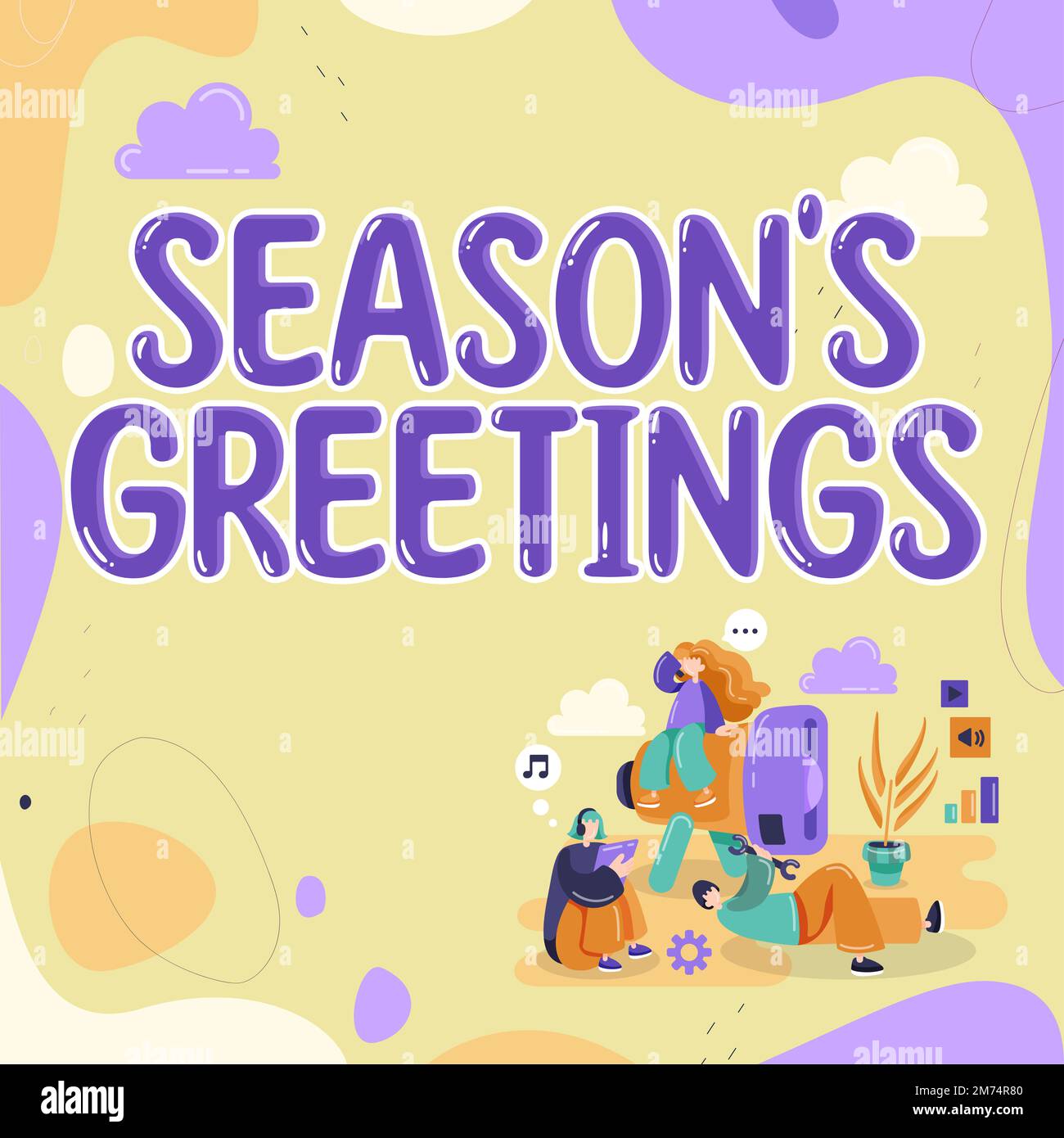Text sign showing Season's Greetings. Conceptual photo Used as an ...