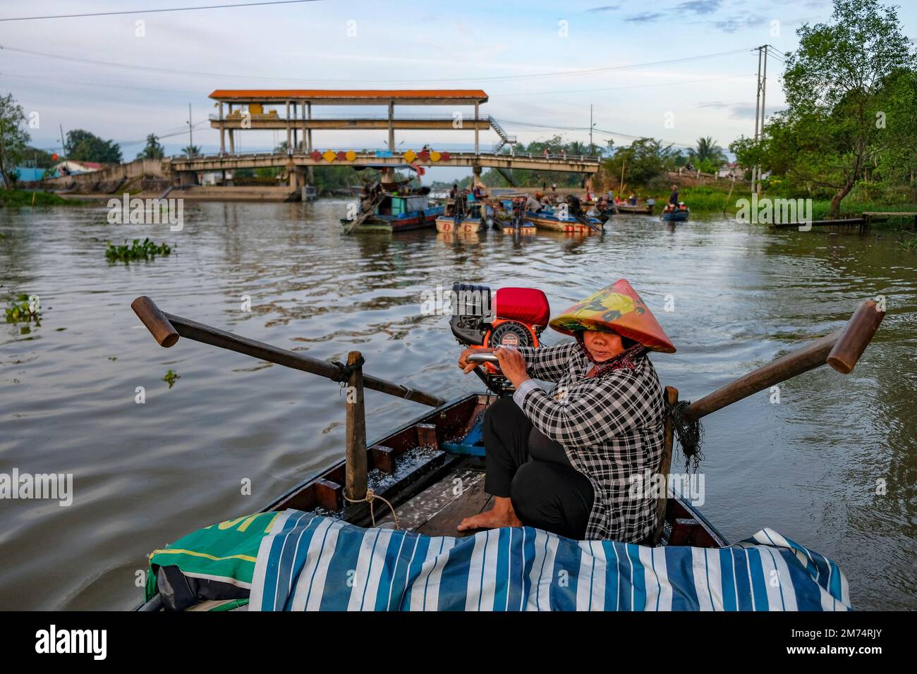 Can Tho, Vietnam - January 4, 2023: Fruit and vegetable vendors at the ...