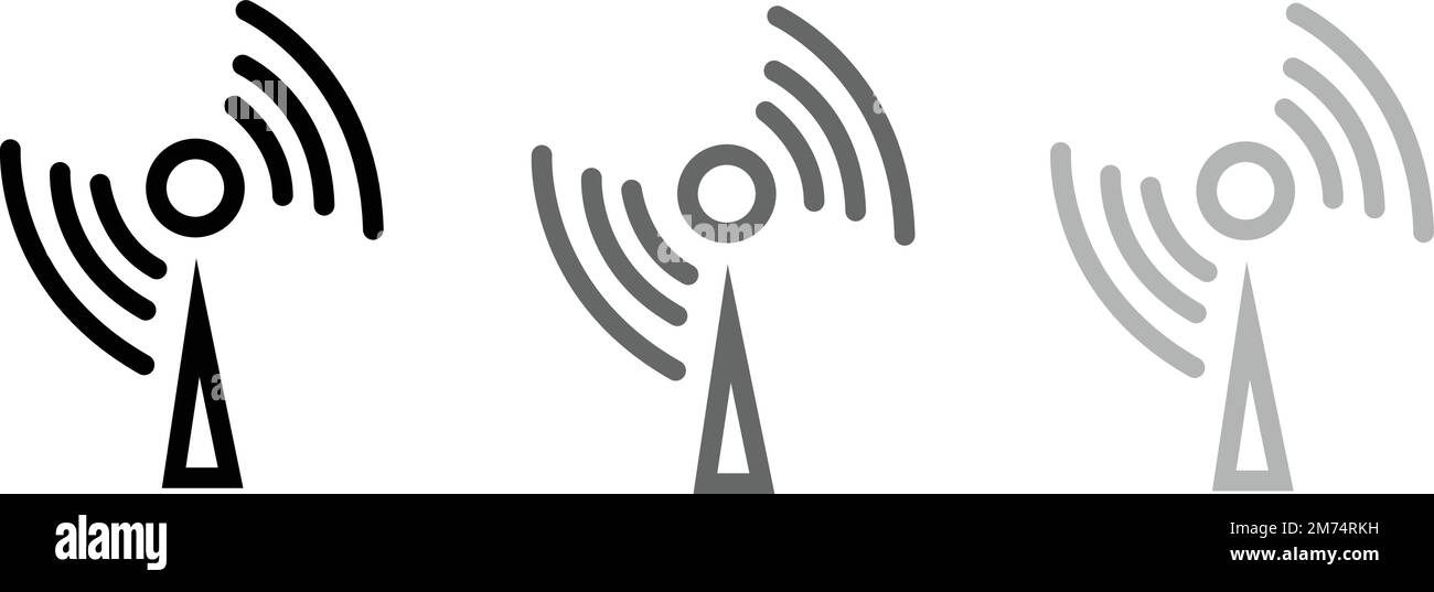 Broadcasting icon collection, live streaming pictogram, vector ...