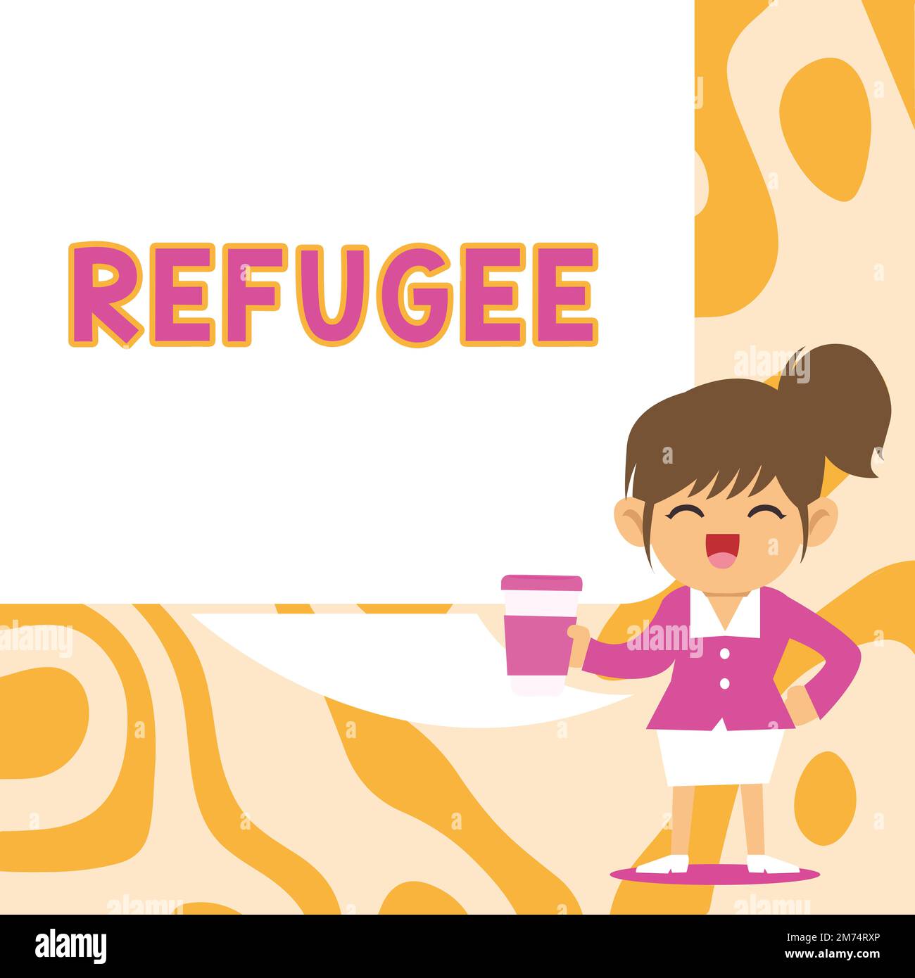 Sign displaying Refugee. Business approach refer to movements of large ...
