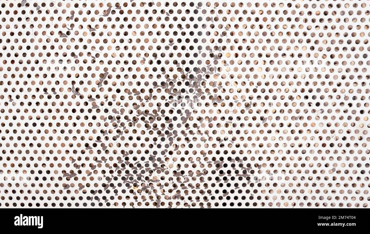 white metal grid seamless dot, Steel with black hole grilles for the ...