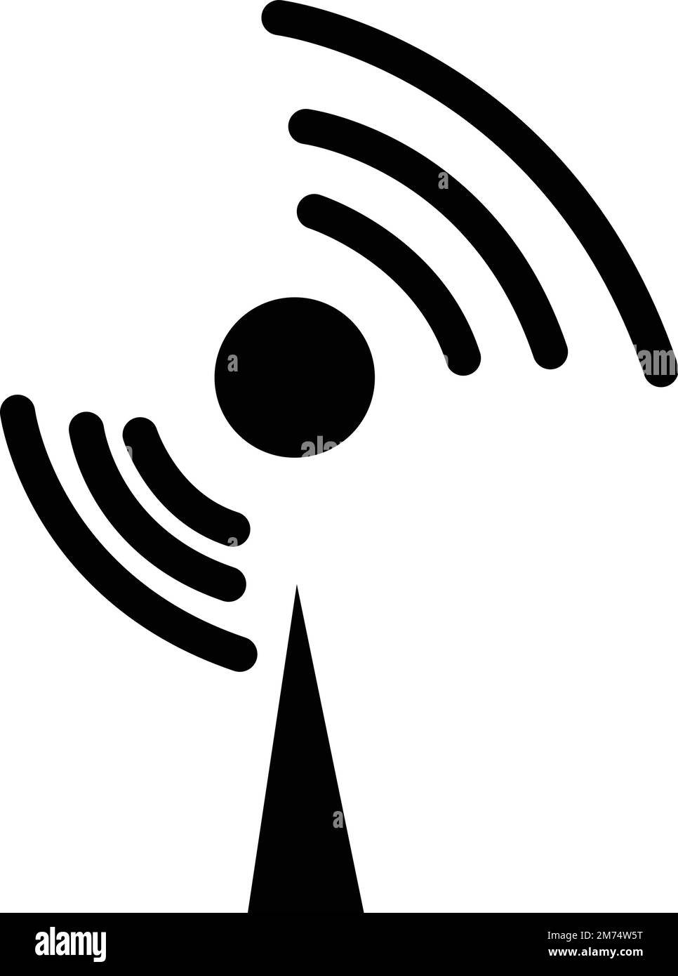 Broadcasting icon, live streaming pictogram, vector illustration Stock ...