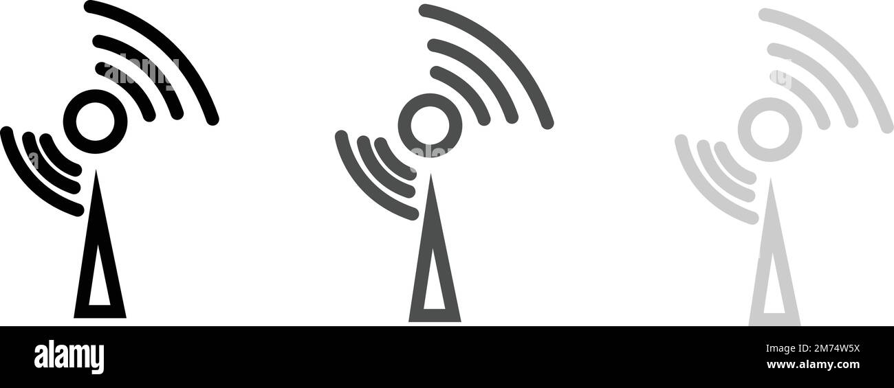 Broadcasting icon collection, live streaming pictogram, vector ...