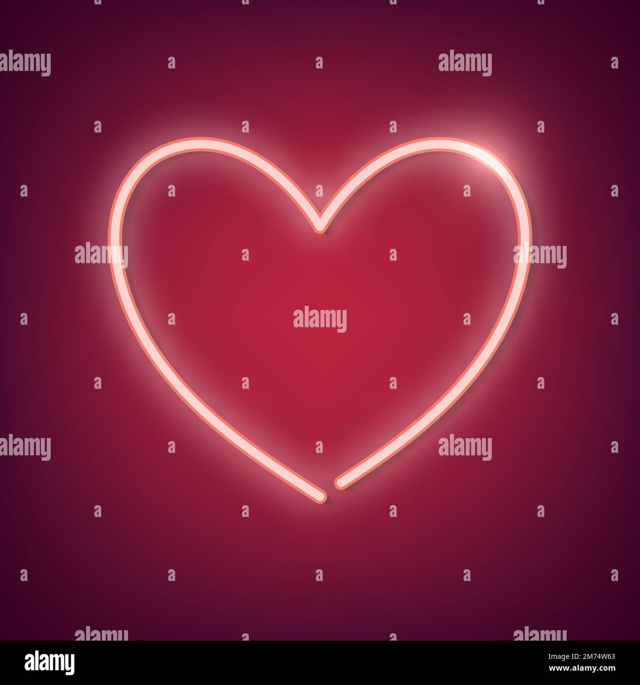 Heart icon neon style glowing Stock Vector Images - Alamy