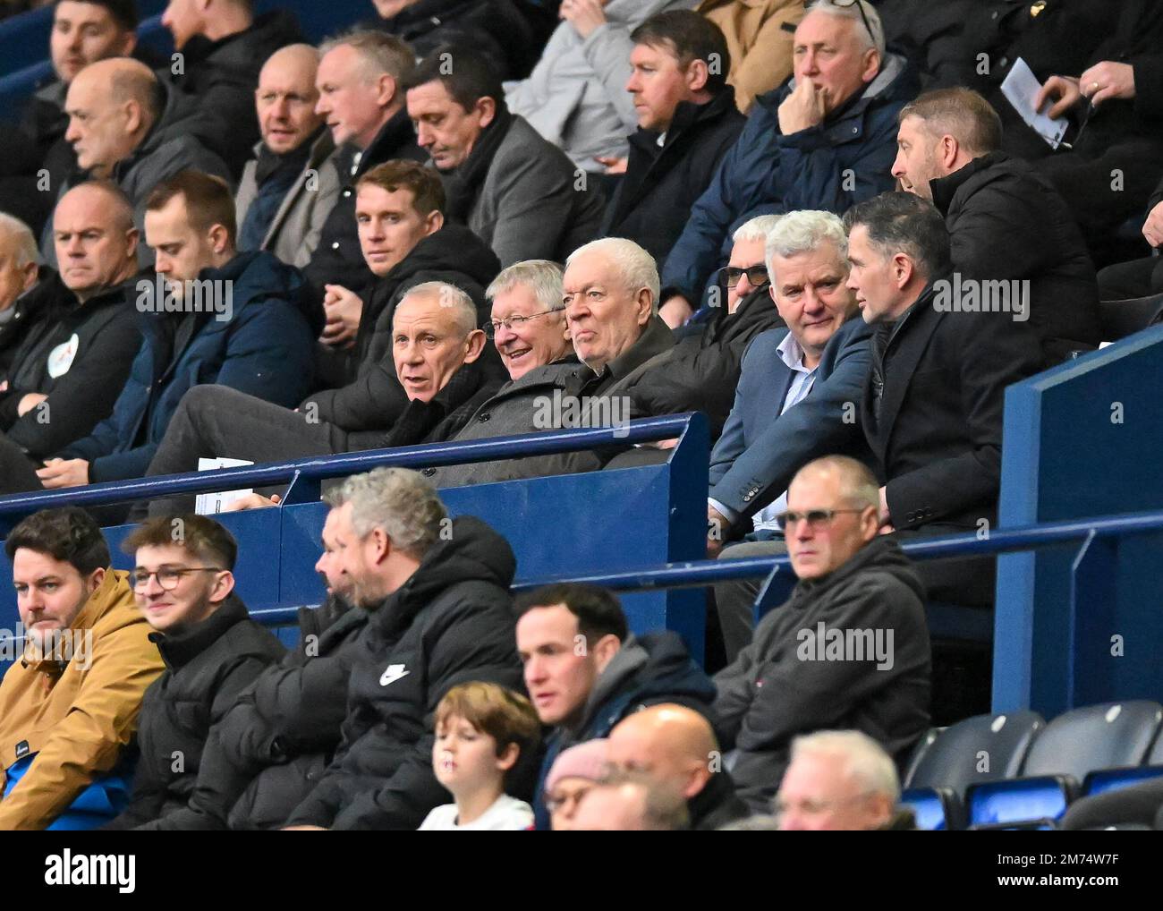 Sir Alex Ferguson watching game during the Sky Bet League 1 match ...