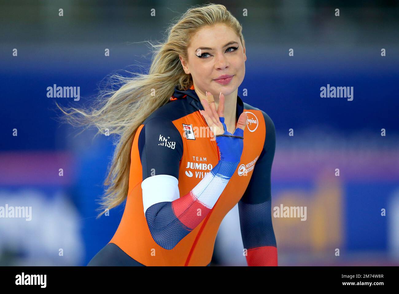 Hamar 20230107.Jutta Leerdam from the Netherlands in action under 500 ...