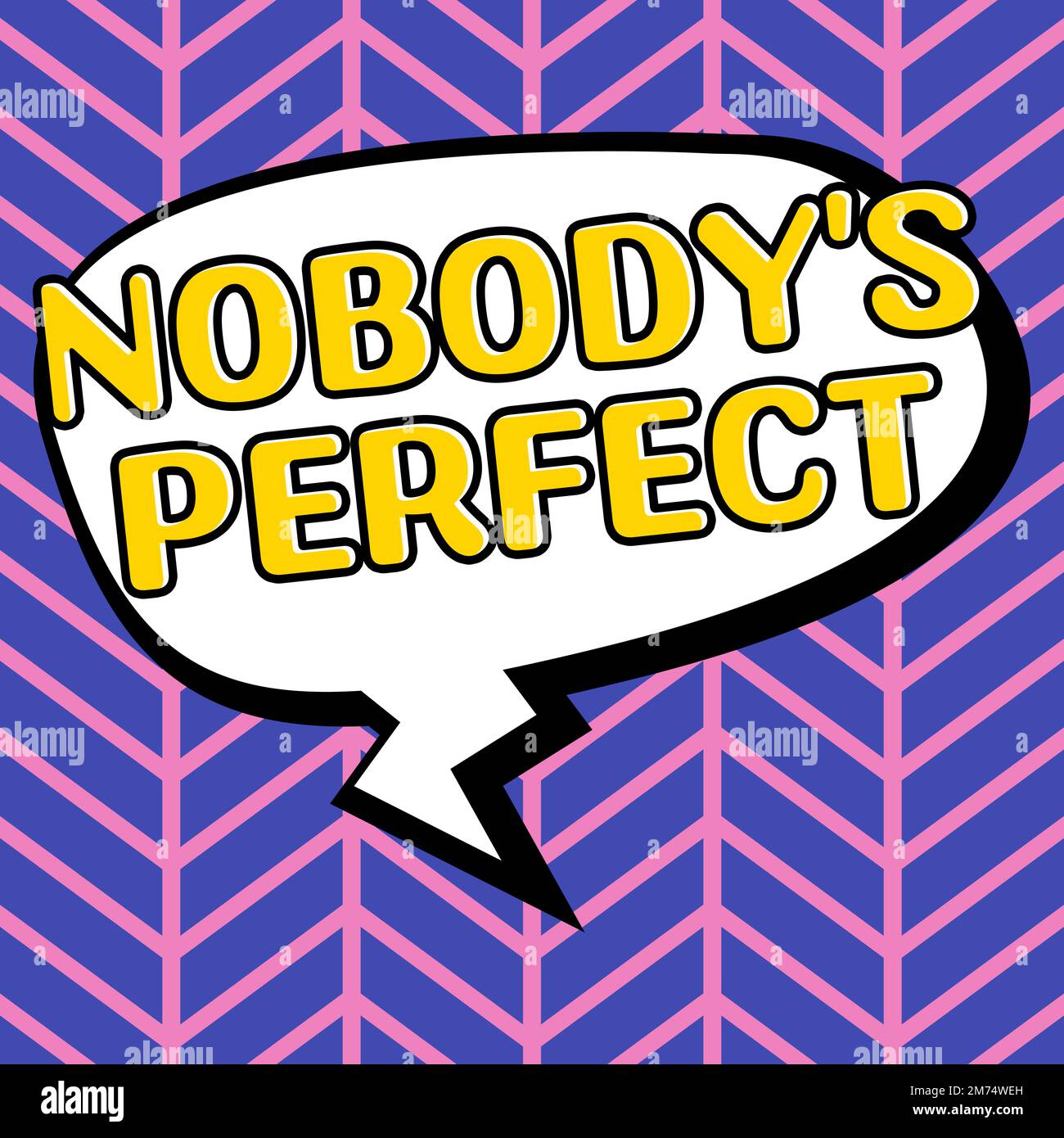 Handwriting text Nobody's Perfect. Concept meaning used to say that ...