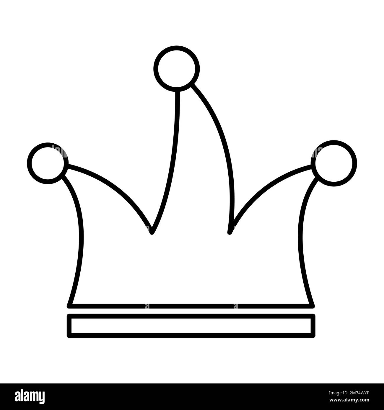 Jester hat line icon. Vector illustration isolated on white background ...