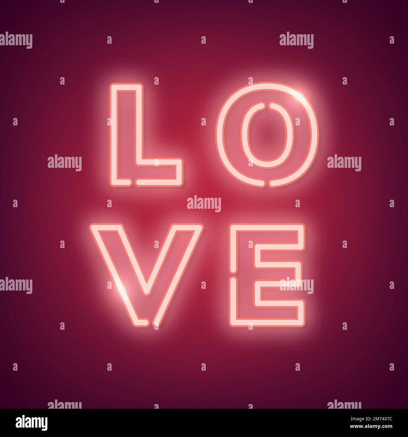 Red neon symbol word love hi-res stock photography and images - Alamy