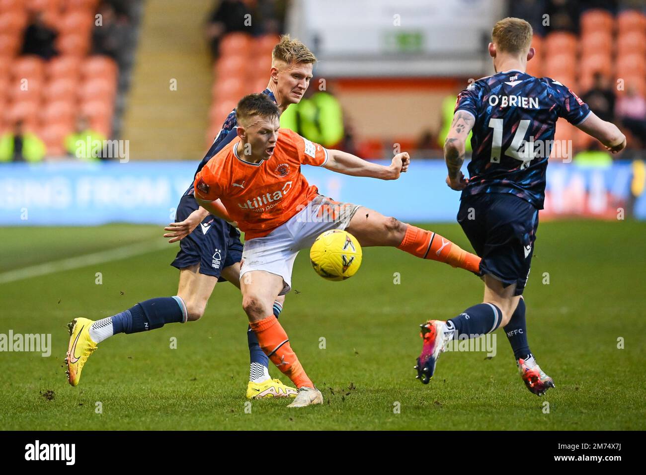 Andy Lyons #24 of Blackpool in action during the Emirates FA Cup Third ...