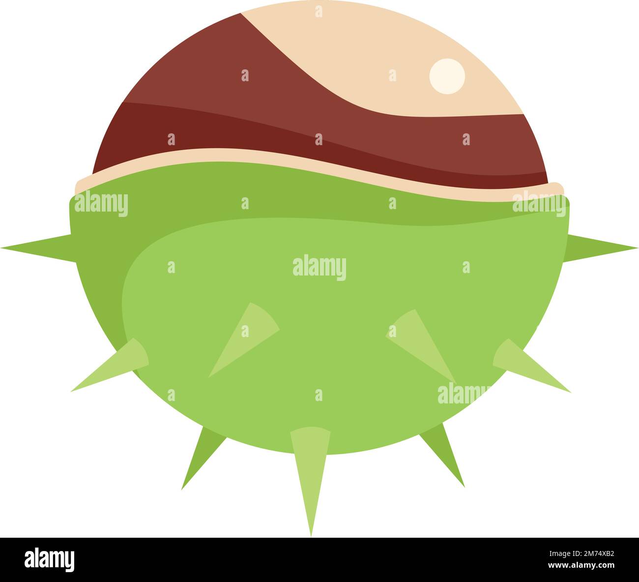 Season chestnut icon flat vector. Fruit tree. Japan nut isolated Stock ...