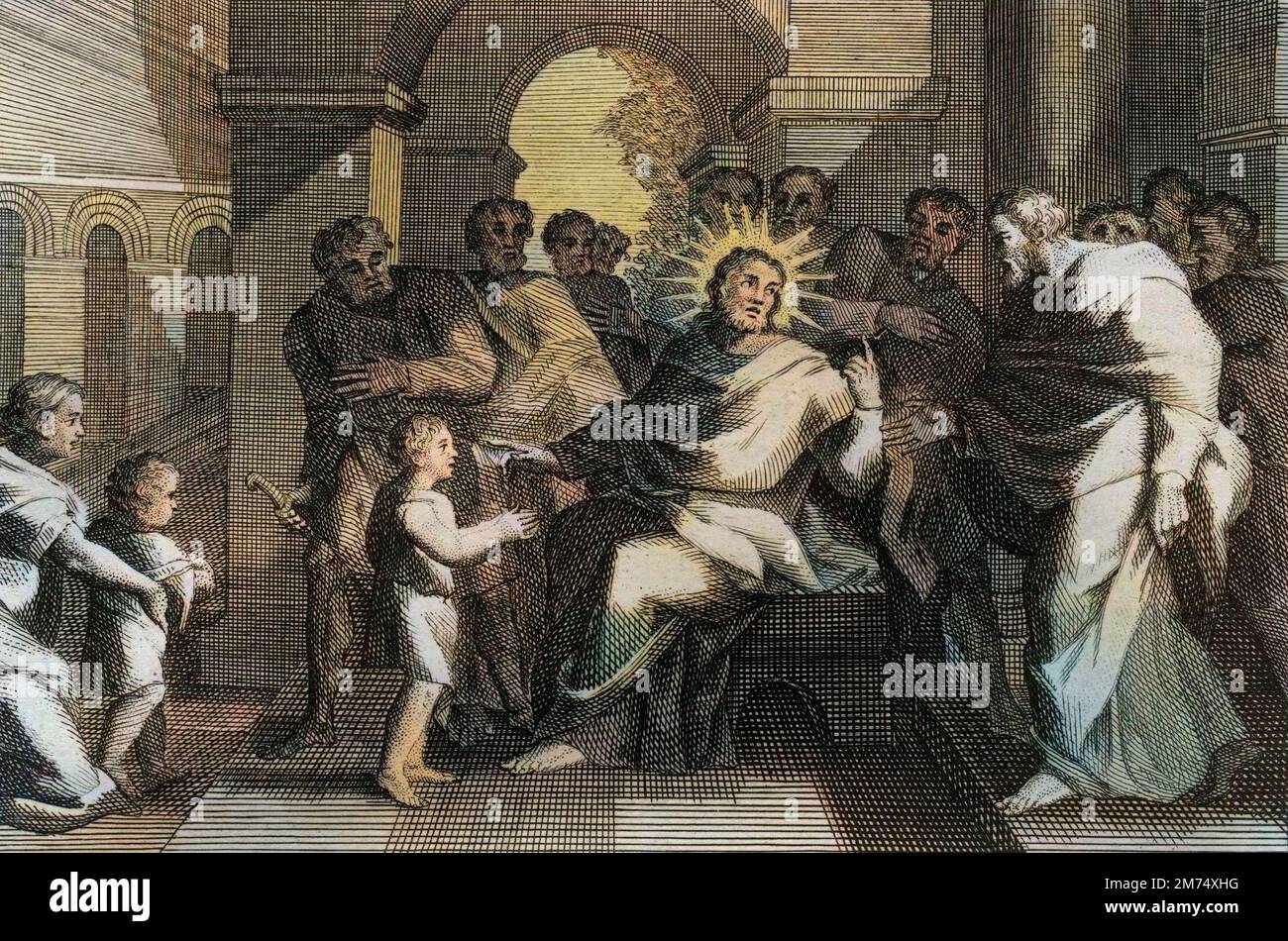 Bible par le Sieur de Royaumont, Nouveau Testament : Enfant modele de l ...