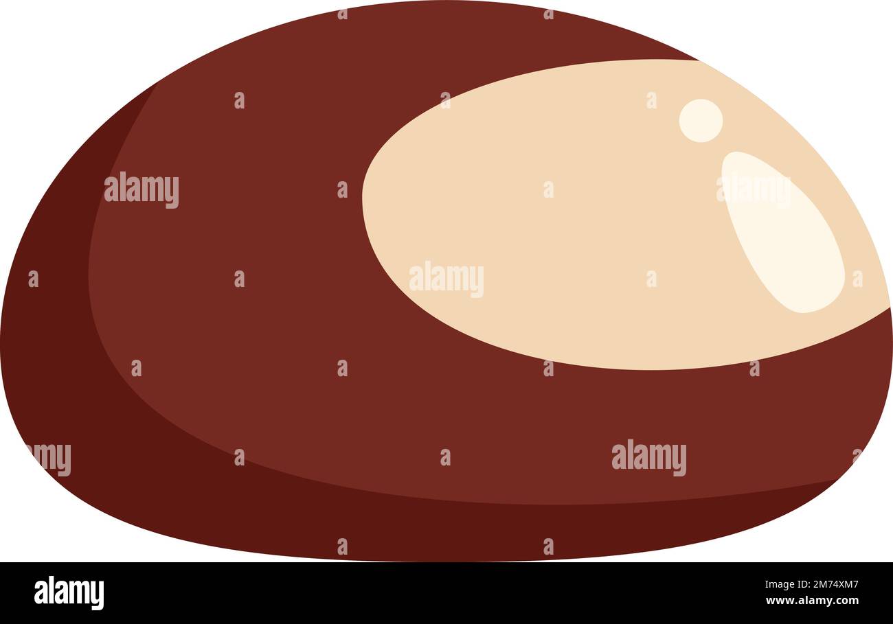 Maroon chestnut icon flat vector. Autumn tree. Sweet fall isolated ...