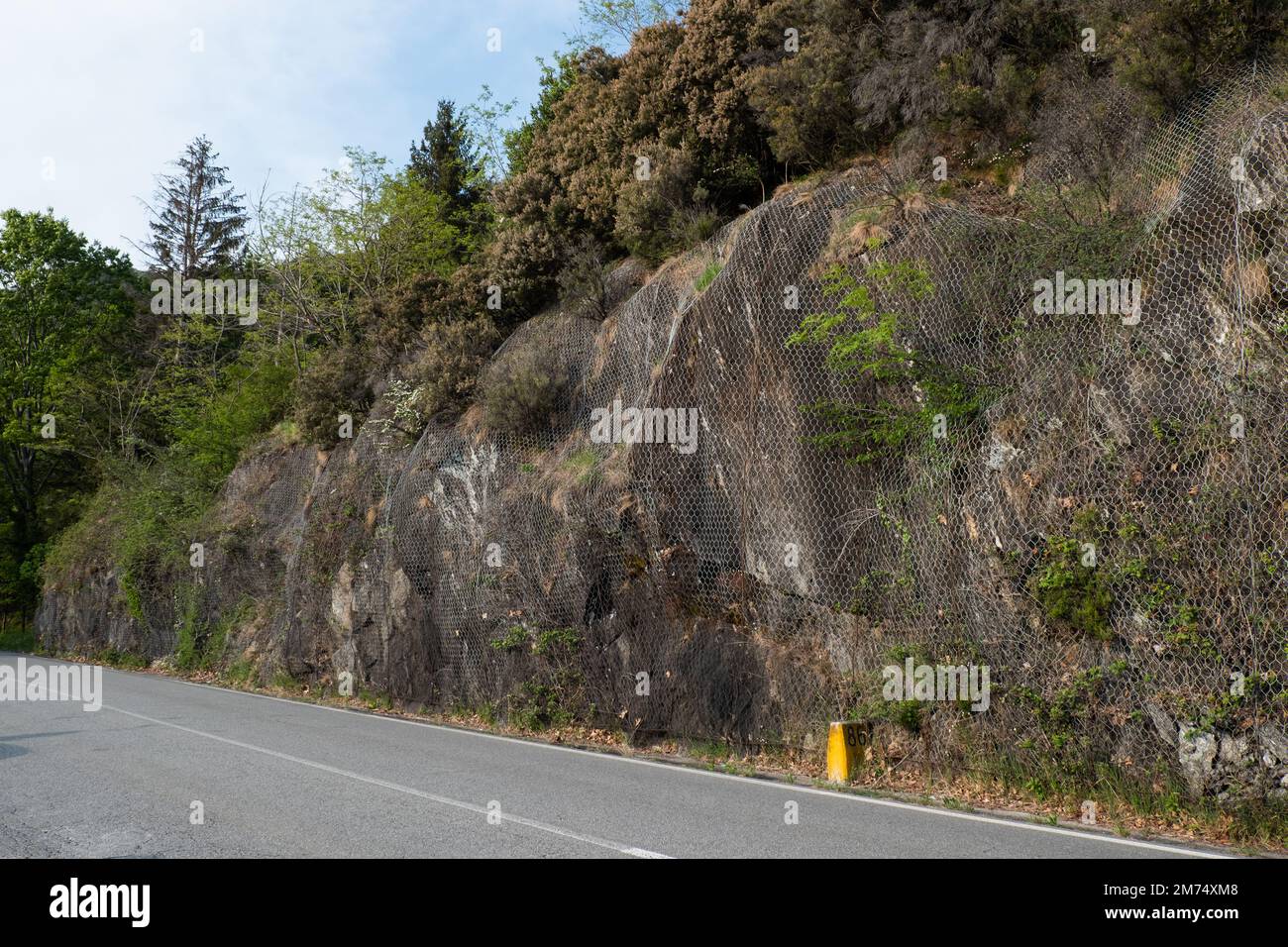 Rock fall protection road hi-res stock photography and images - Alamy