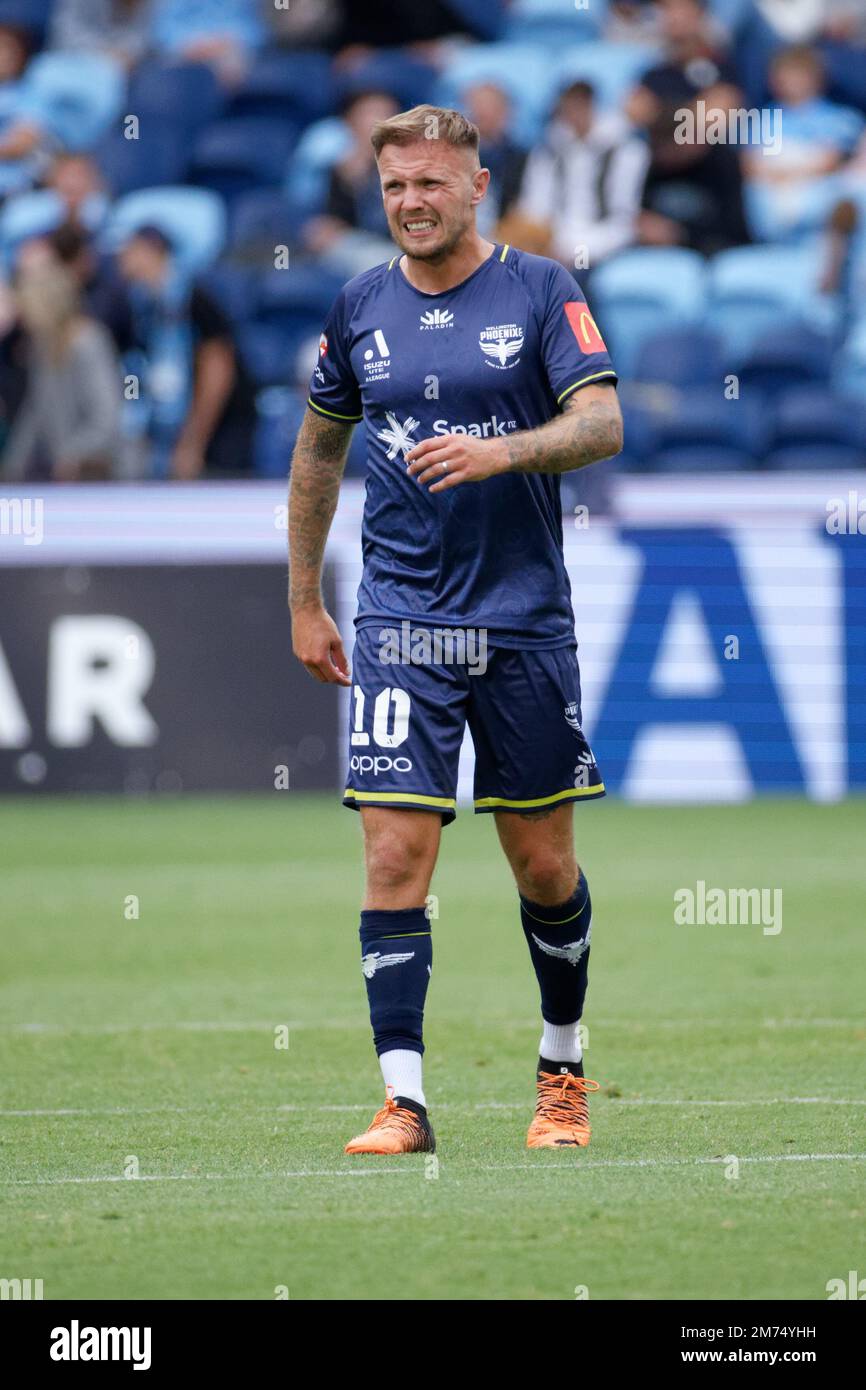 David Ball of Wellington Phoenix looks on during the match between ...