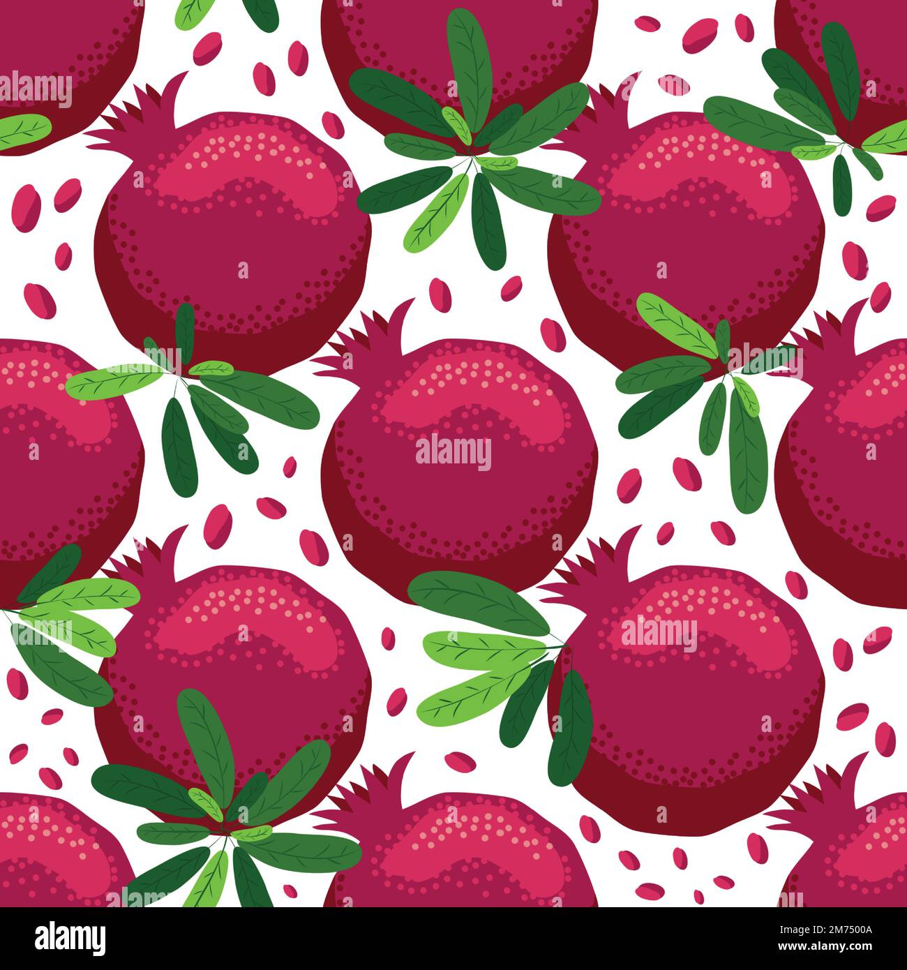 Seamless pattern with pomegranates Fruits. Decorative patterns of the ...