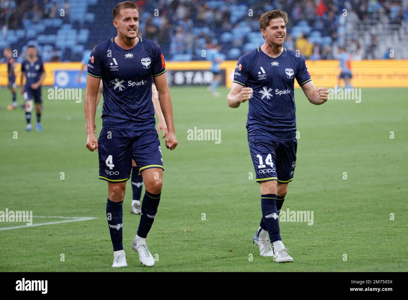 Scott Wootton and Alex Rufer of Wellington Phoenix thanks their ...