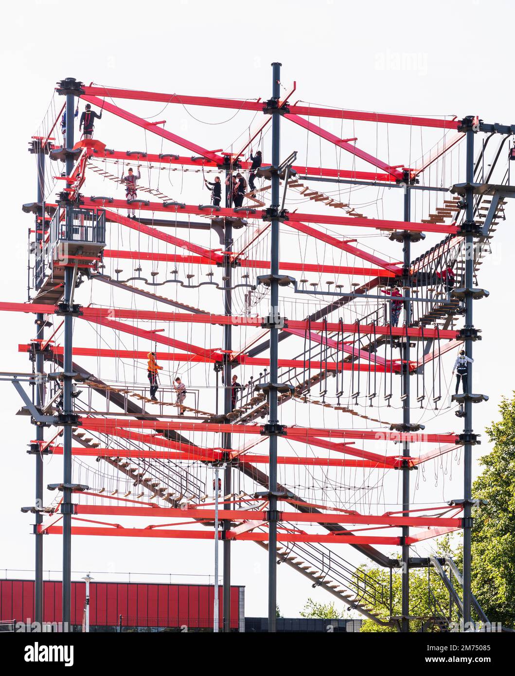 Bear Grylls Challenge - NEC Birmingham, England. Climbing tower part of ...