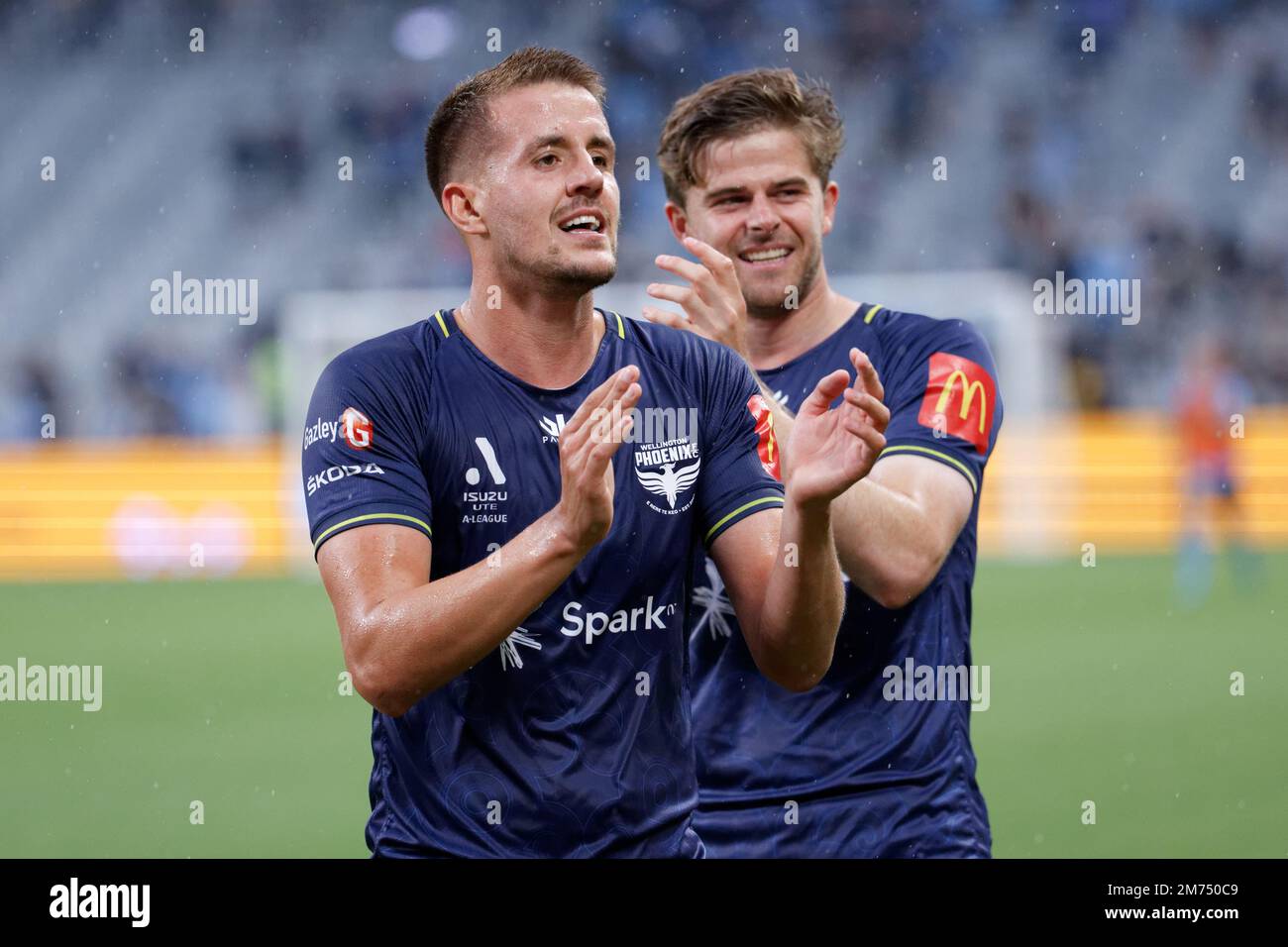 Scott Wootton and Alex Rufer of Wellington Phoenix thanks their ...