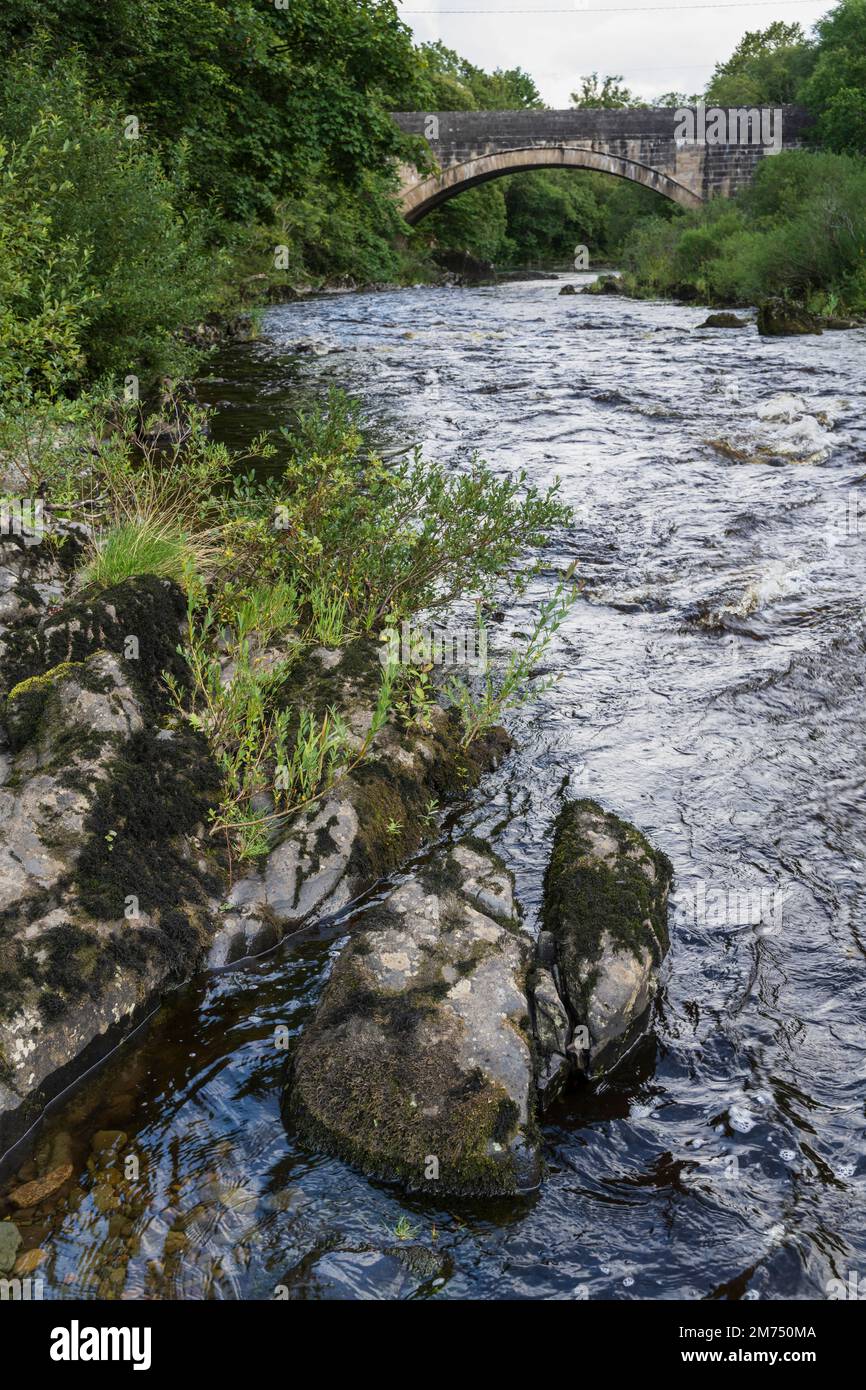 River Nith near Ardoch, off A76 route, Dumfries & Galloway, Scotland ...