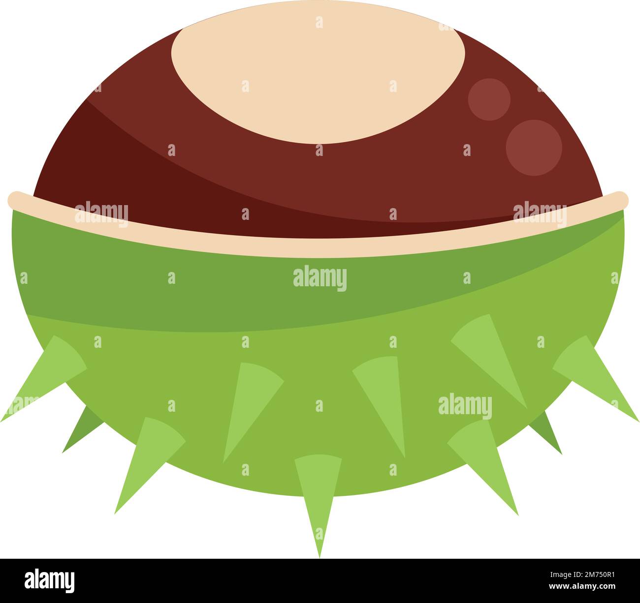 Nature chestnut icon flat vector. Tree fruit. Sweet fall isolated Stock ...