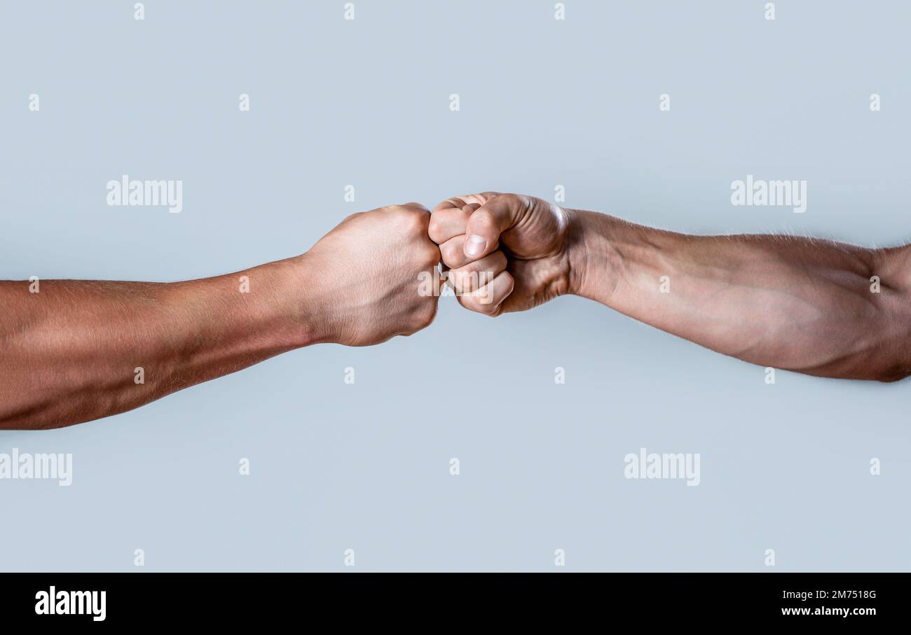 Team concept. Hands of man people fist bump team teamwork, success. Man ...