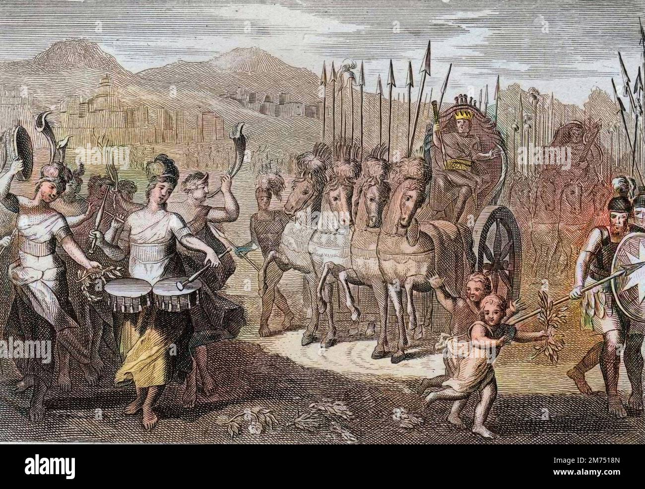 Bible par le Sieur de Royaumont, Ancien Testament : Triomphe de David ...