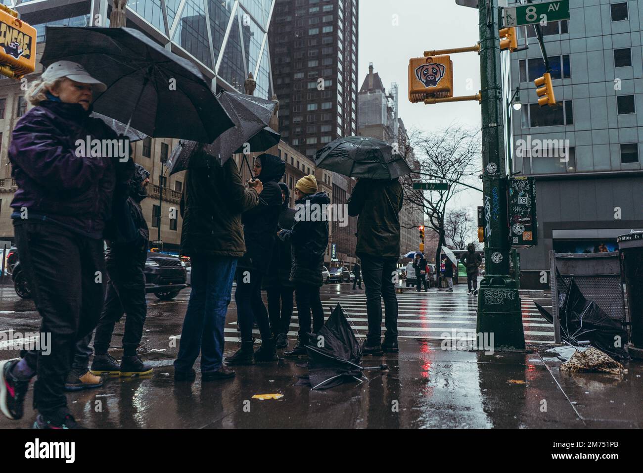 Steamy, rainy New York City street Stock Photo - Alamy