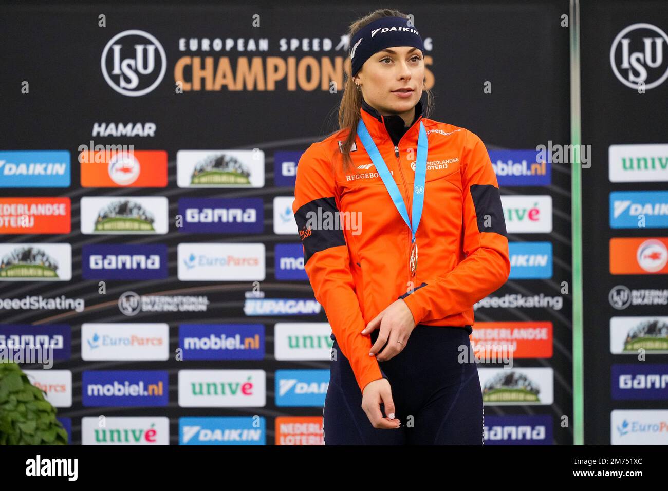 HAMAR, NORWAY - JANUARY 7: Femke Kok of The Netherlands during the ...