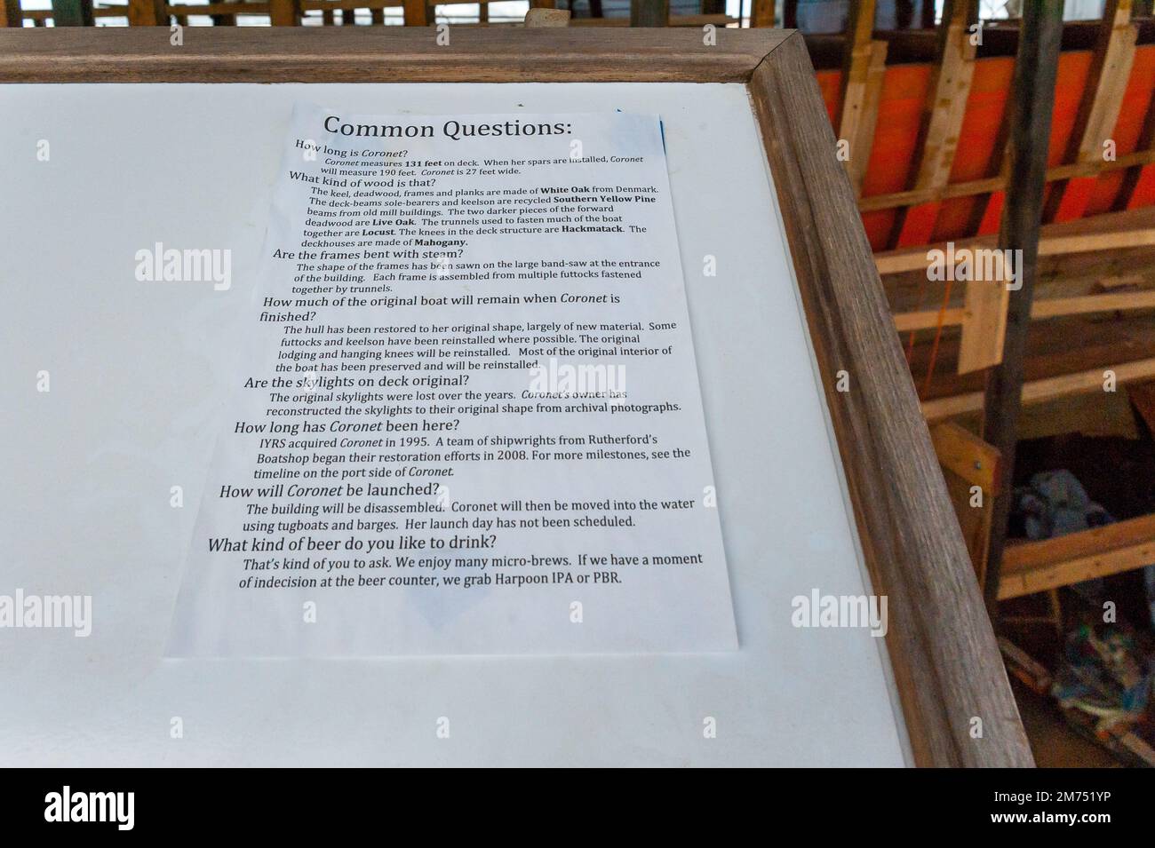 Restoration of The 1885 Coronet Yacht at the International Yacht ...