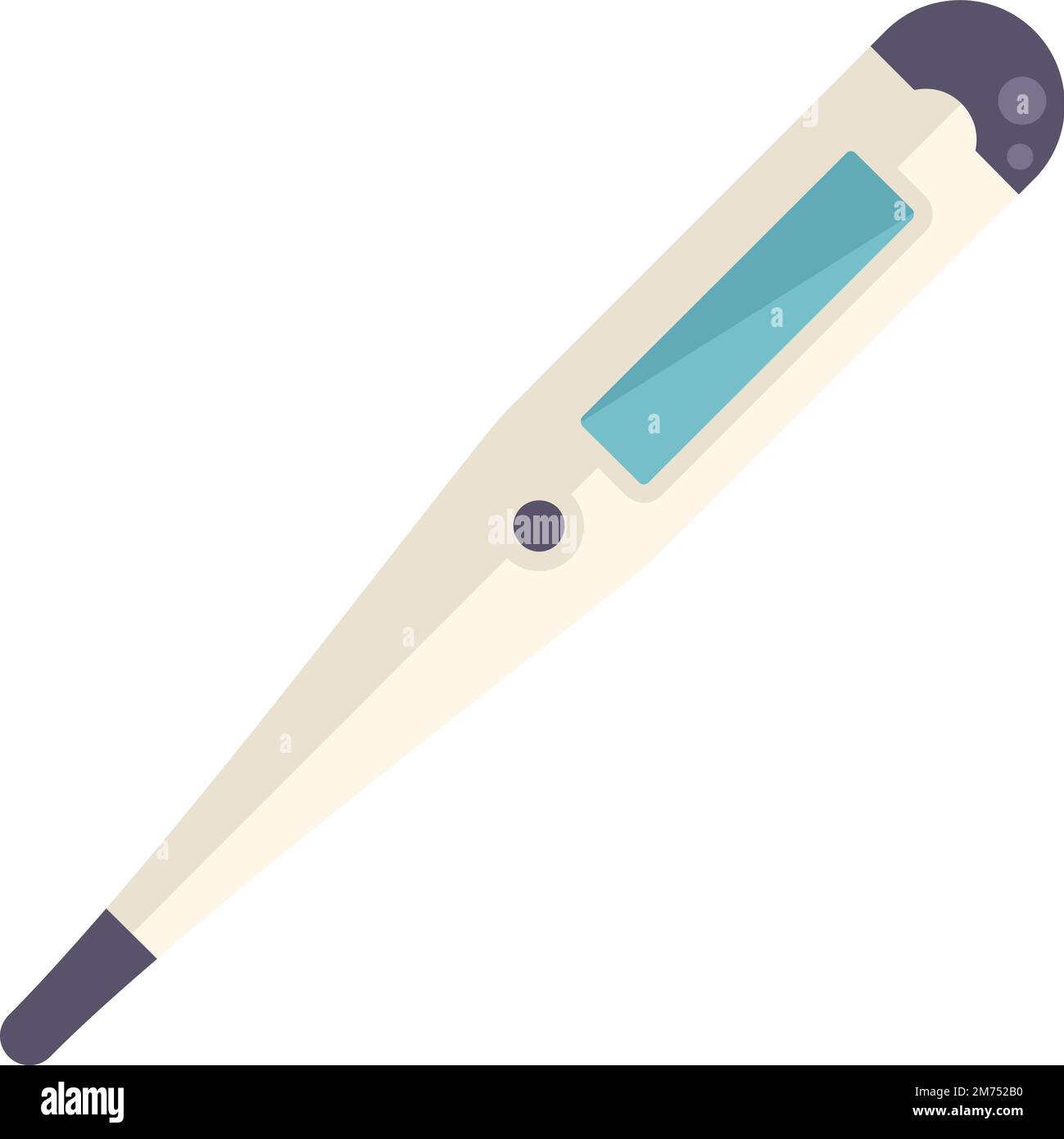 Home thermometer icon flat vector. Digital temperature. Medical fever ...