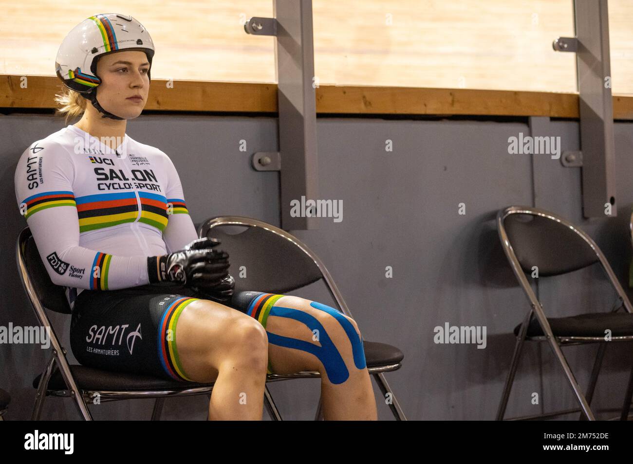 Mathilde Gros, Women's Sprint during the Track Cycling French ...