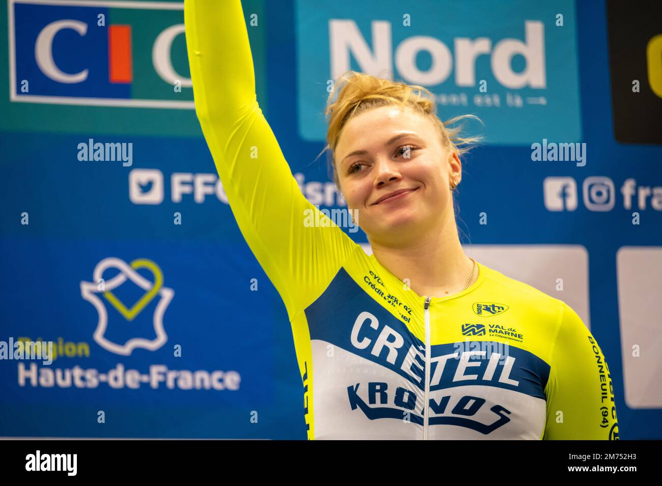 Julie MICHAUX, Women's Sprint during the Track Cycling French ...