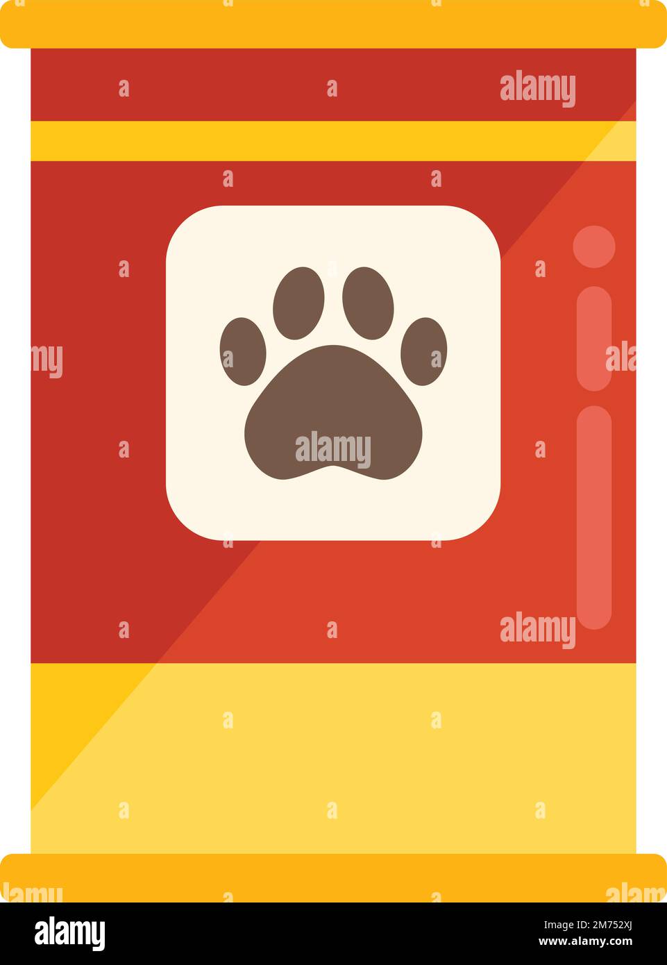 Dog food tin icon flat vector. Animal feed. Dish bag isolated Stock ...