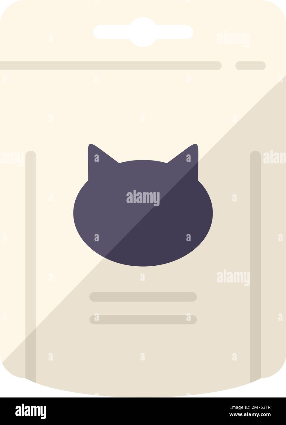 Small cat pack icon flat vector. Animal snack. Tin can isolated Stock ...