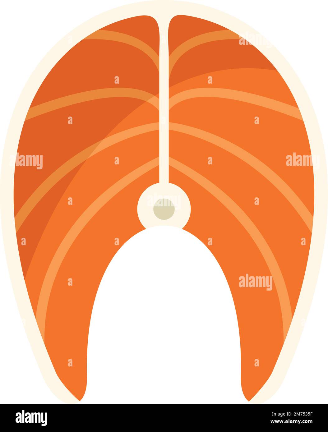 Cat fish slice food icon flat vector. Animal snack. Full container ...