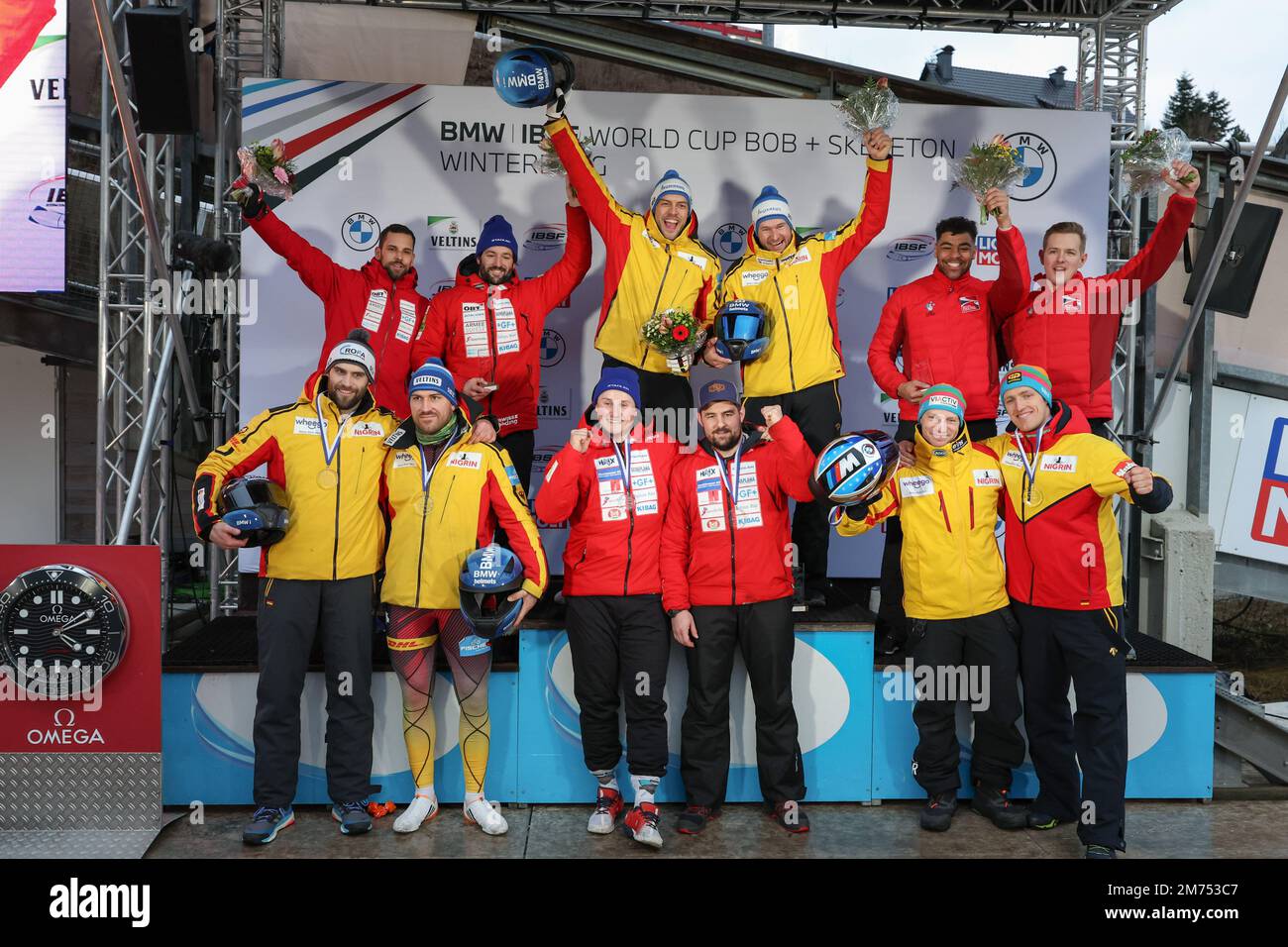 07 January 2023, North Rhine-Westphalia, Winterberg: Bobsleigh: World ...