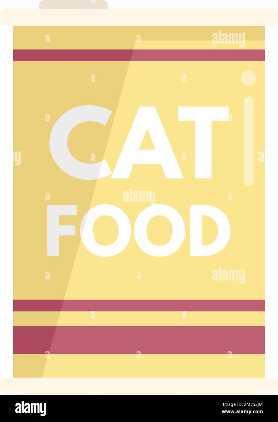 Cat food tin can icon flat vector. Pet bag. Animal pack isolated Stock ...